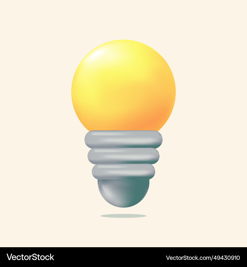 3d realistic lamp or light Royalty Free Vector Image