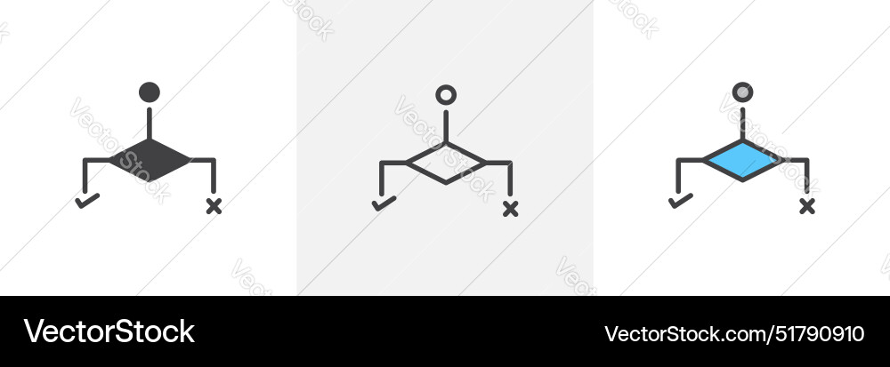 Condition icon set black filled and outlined style