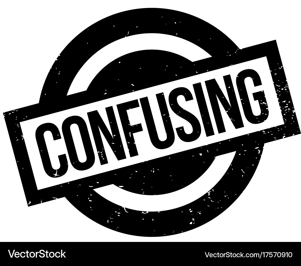 Confusing rubber stamp Royalty Free Vector Image