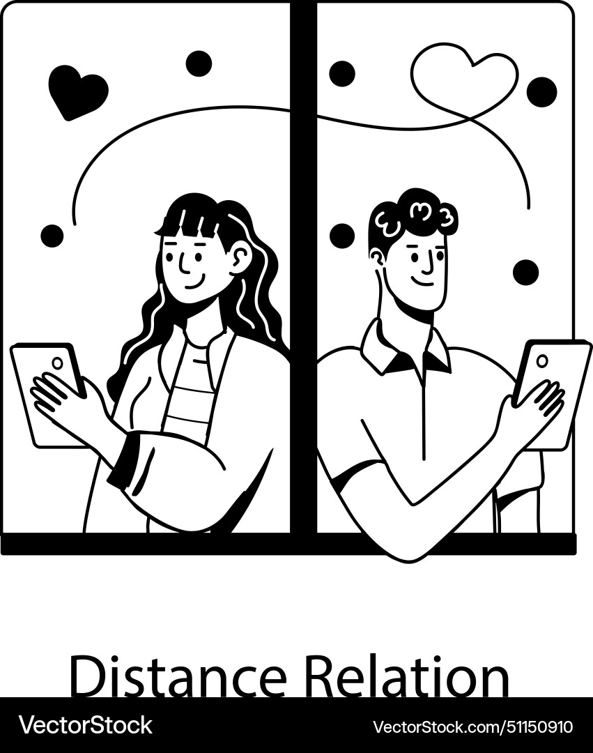 Distance relation Royalty Free Vector Image - VectorStock