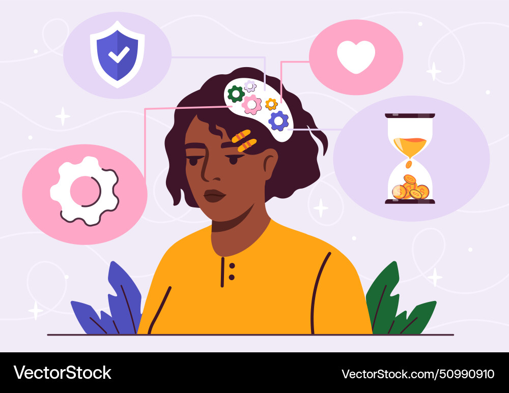 Hyper focus and mindfulness concept Royalty Free Vector