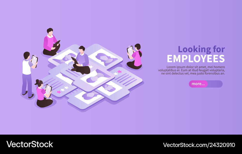 Looking for employees background Royalty Free Vector Image