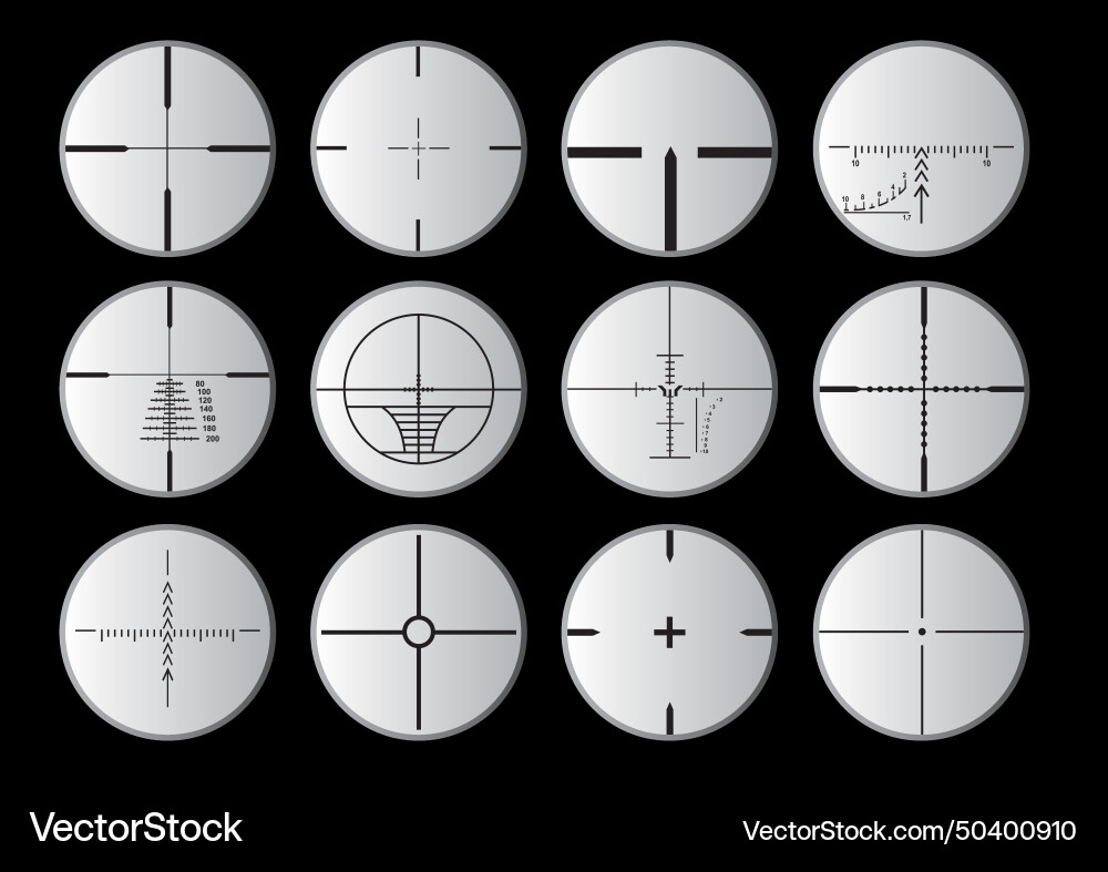 Sniper scope Royalty Free Vector Image - VectorStock