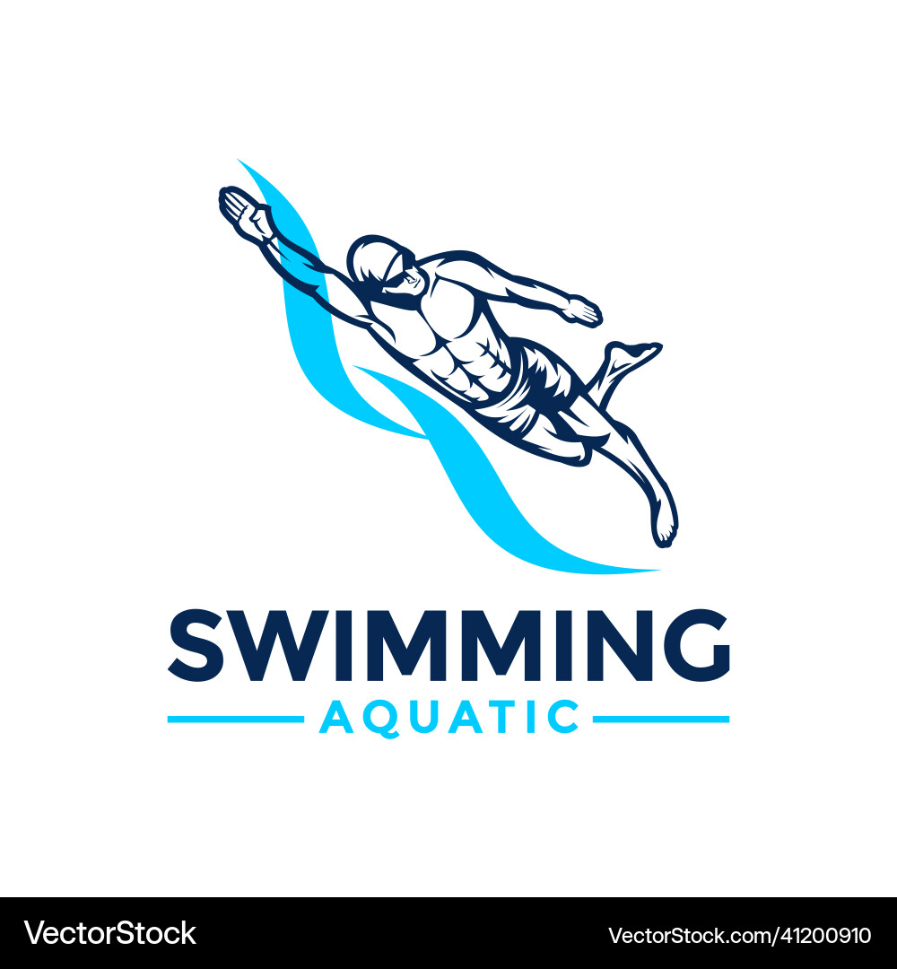 Swimming Royalty Free Vector Image - VectorStock