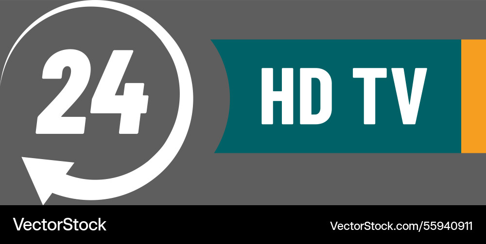 247 hd tv broadcasting service available all Vector Image