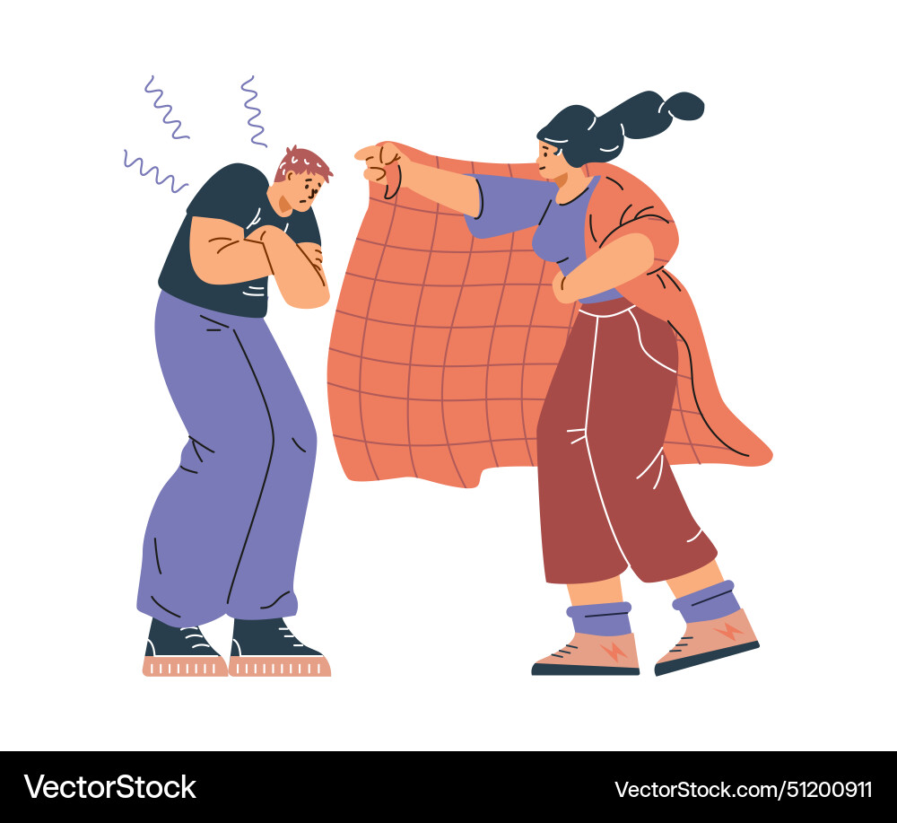 A showing moment of empathy Royalty Free Vector Image