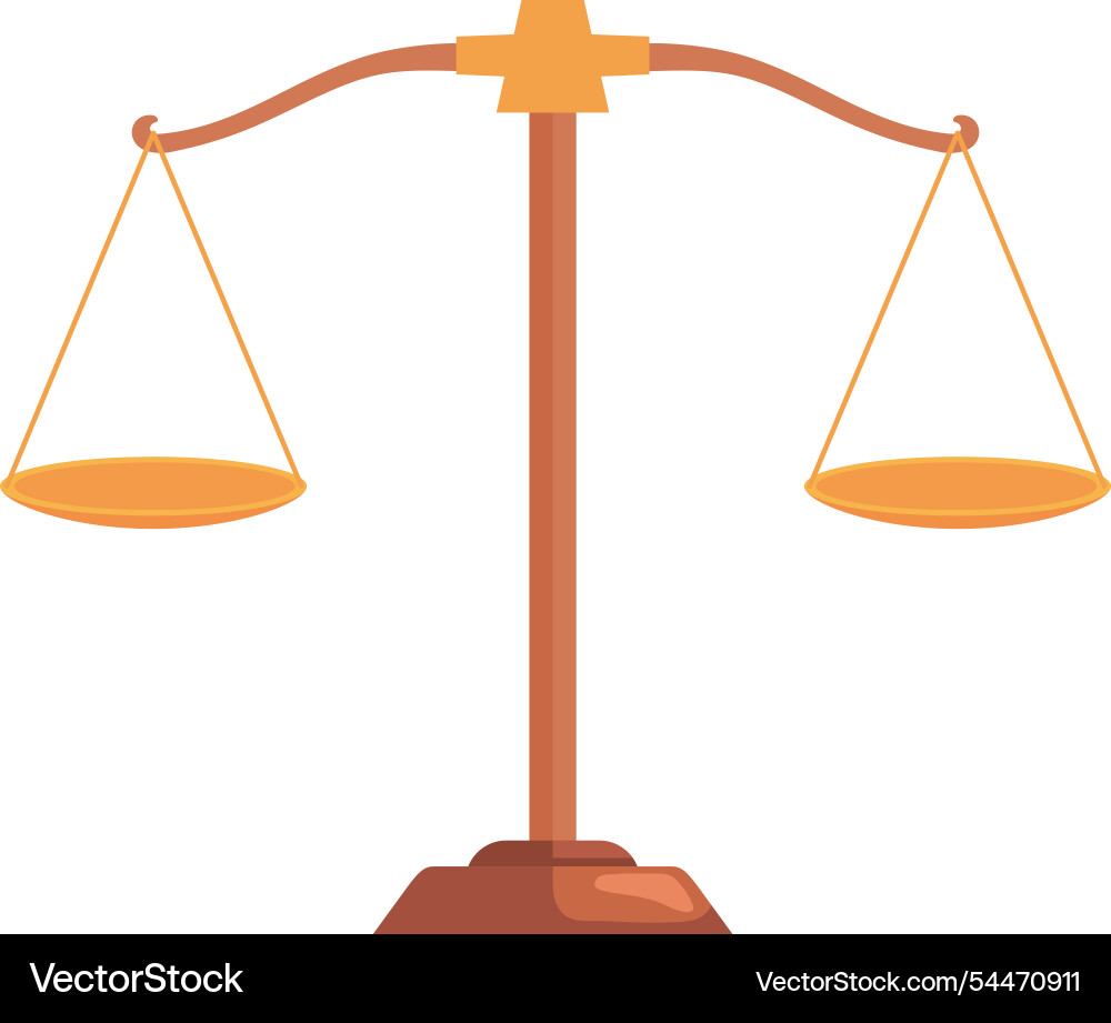 Balance scale of justice Royalty Free Vector Image