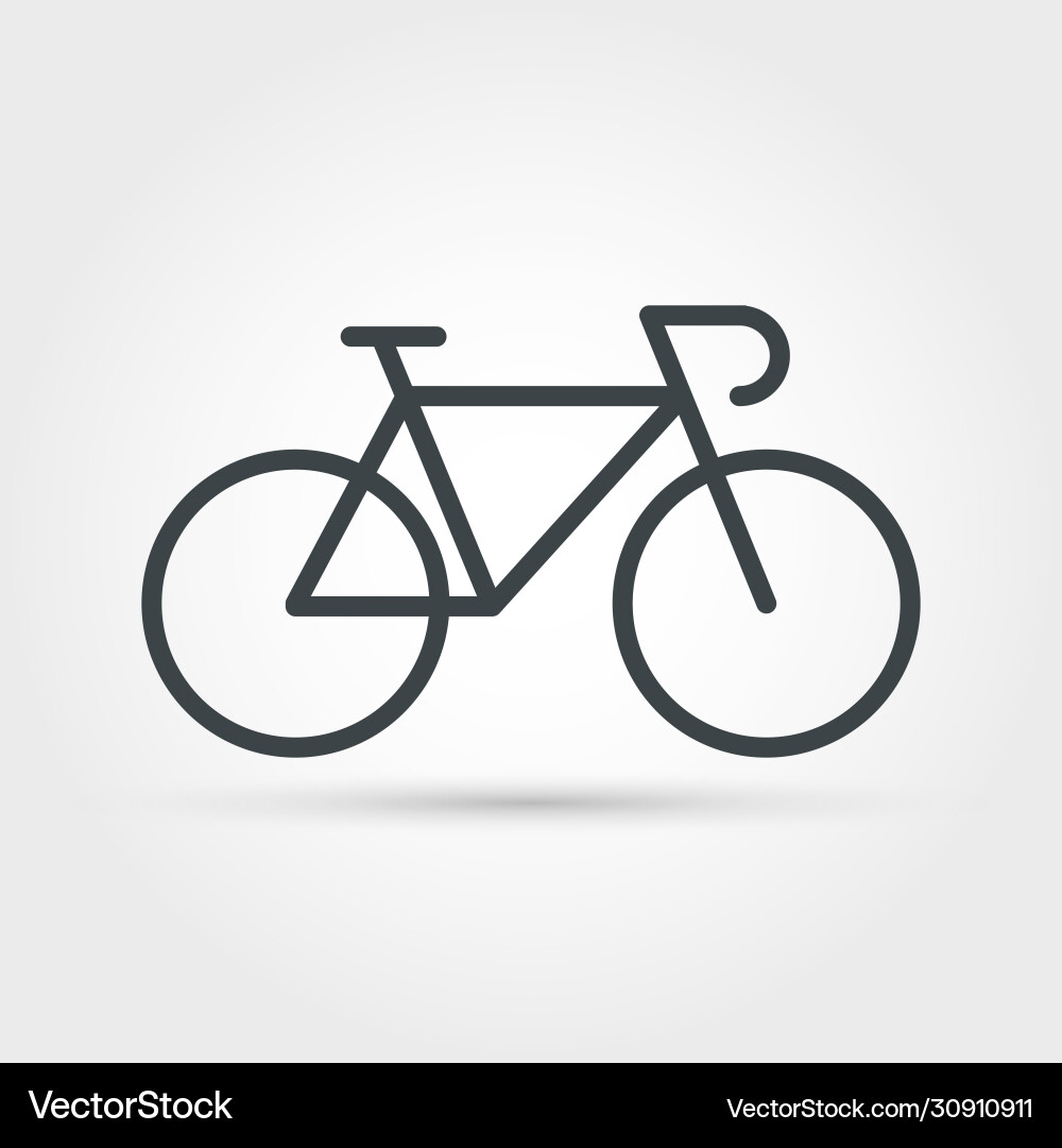 Bike minimal outline icon Royalty Free Vector Image