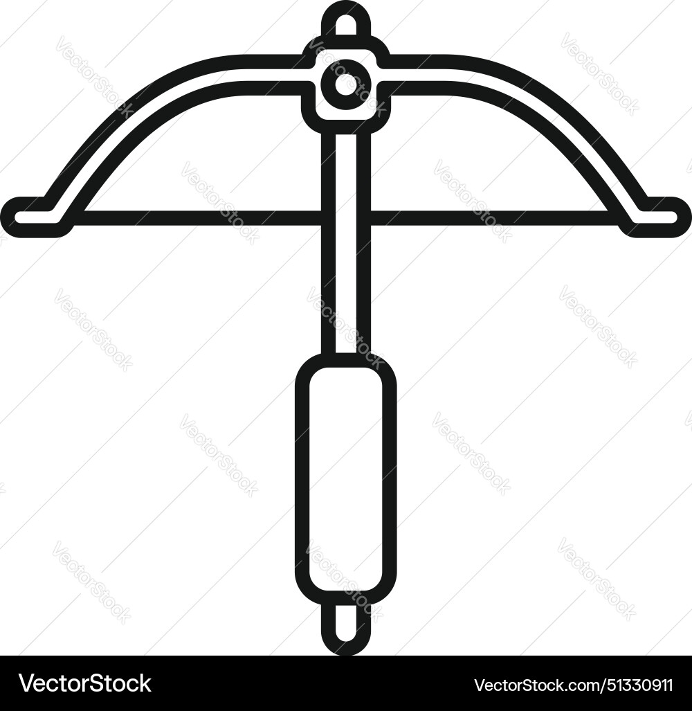 Black and white crossbow Royalty Free Vector Image