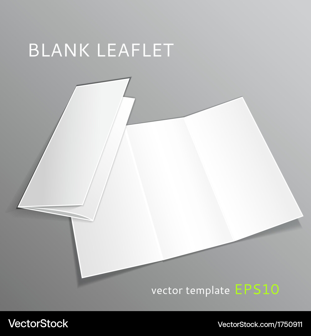 Blank leaflet Royalty Free Vector Image - VectorStock