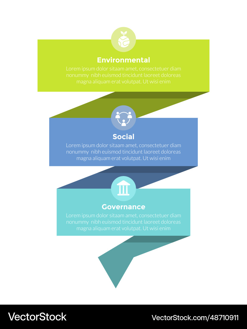 Esg environmental social governance infographics Vector Image