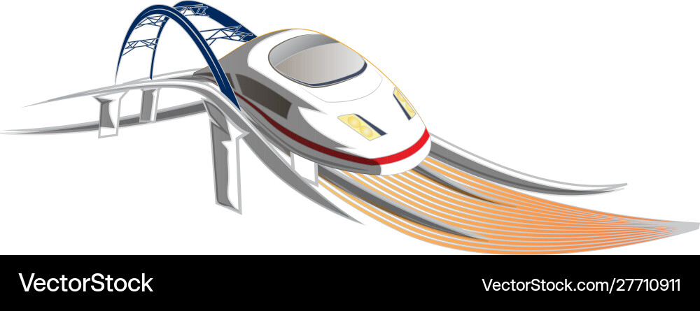 High speed rail Royalty Free Vector Image - VectorStock