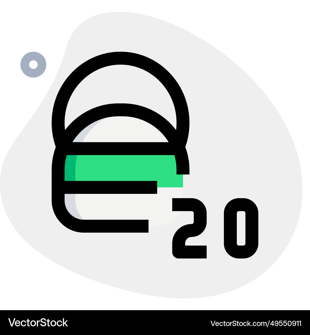 Kettle bell heavy lifting set 20 kilos isolated Vector Image