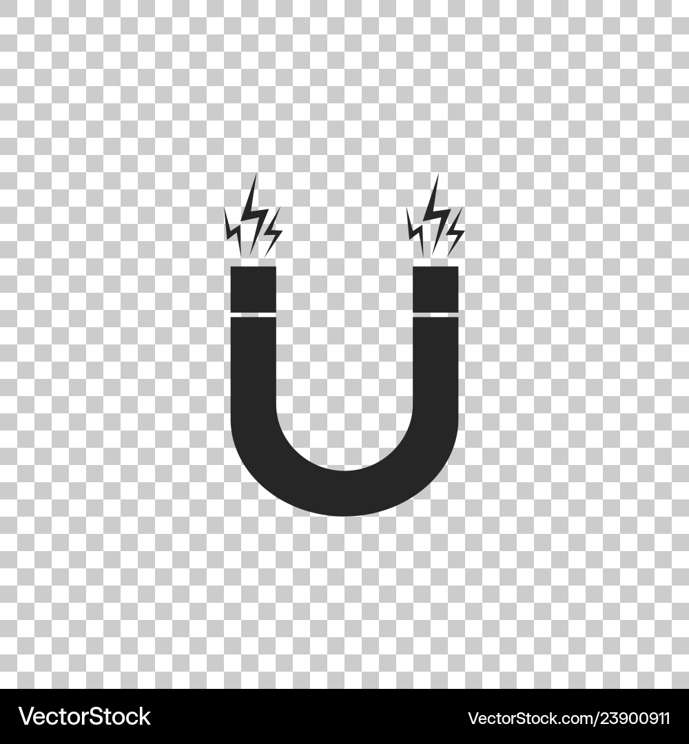 Magnet icon isolated on transparent background Vector Image