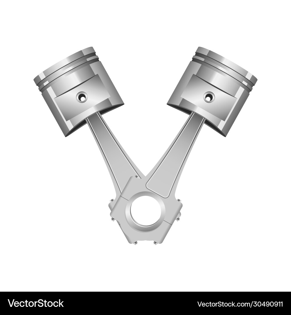 Realistic engine piston Royalty Free Vector Image