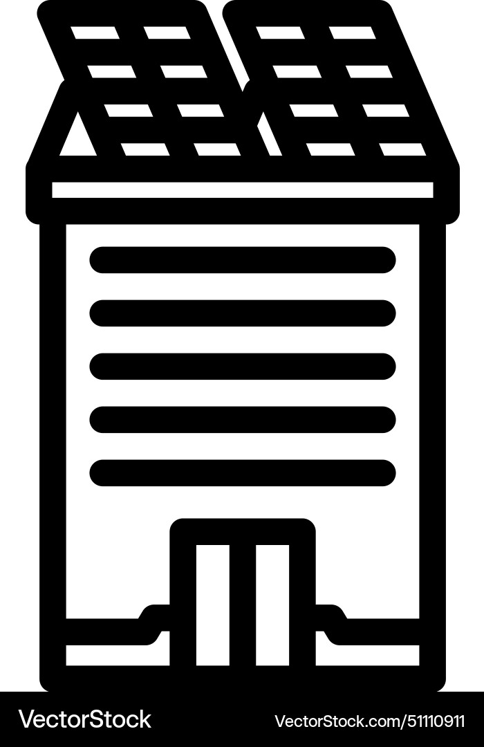 Roof solar panel line icon Royalty Free Vector Image Roof solar panel line icon Royalty Free Vector Image