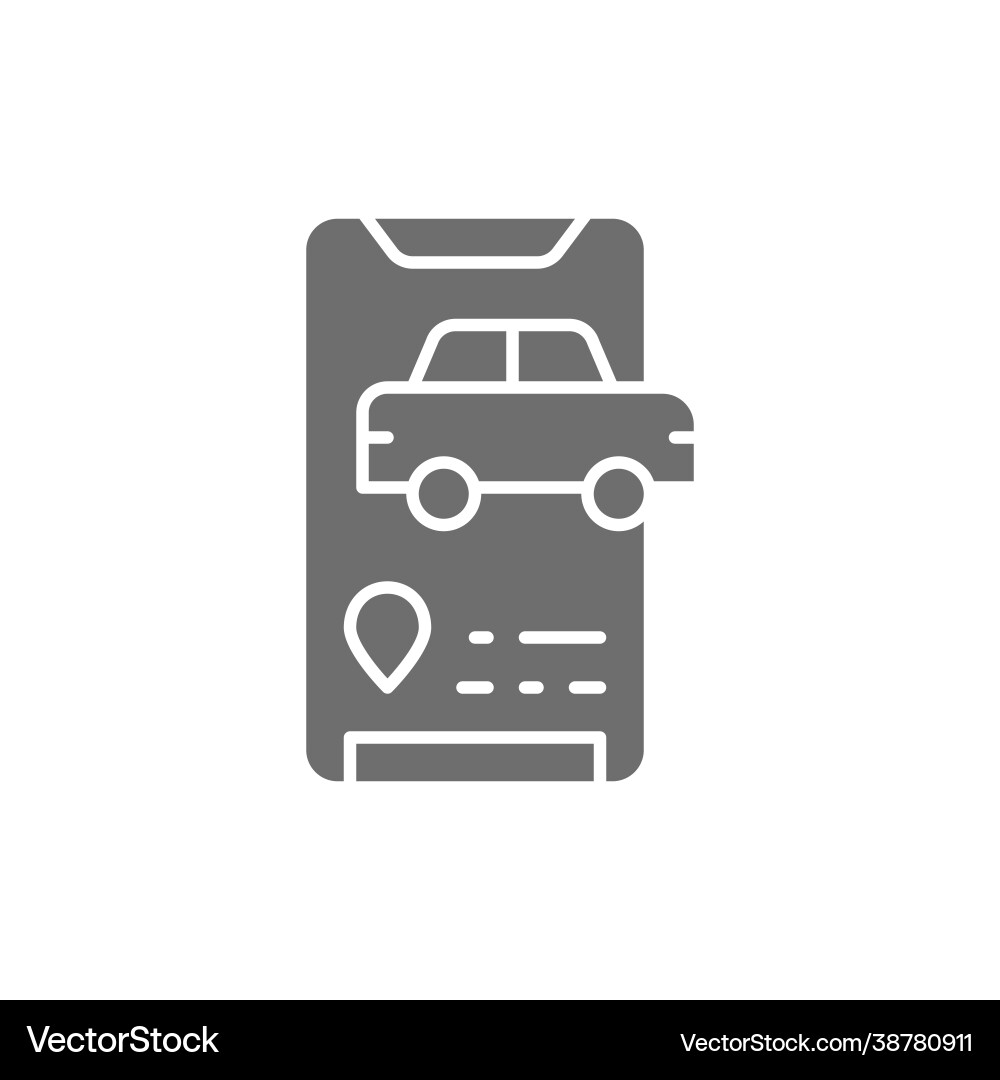 Taxi arrival message service application Vector Image