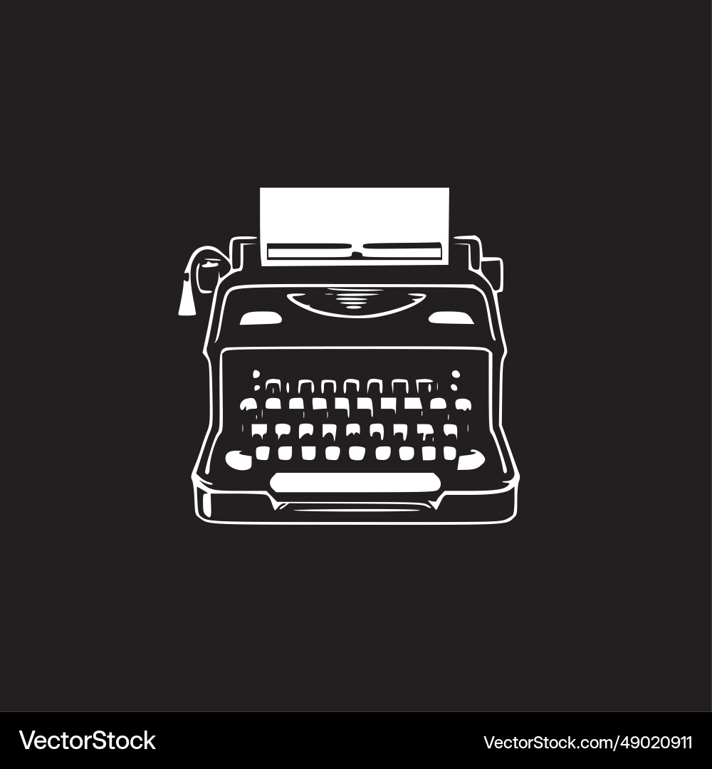 Typewriter - high quality logo ideal Royalty Free Vector