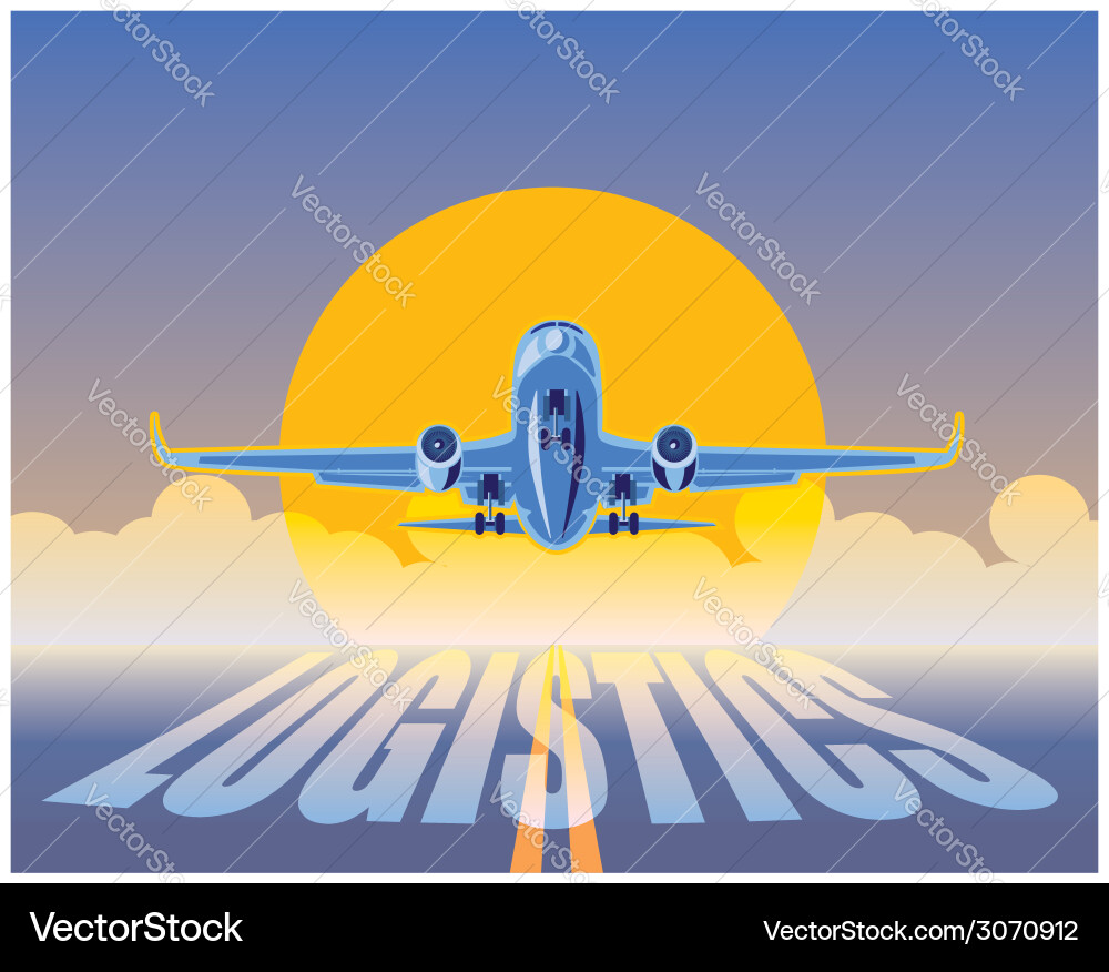 Air freight logistics Royalty Free Vector Image