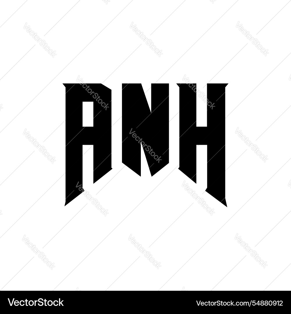 Anh letter logo design for technology company Vector Image