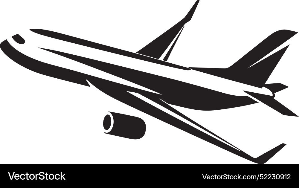Jetplane wing flexibility adapting to flight Vector Image