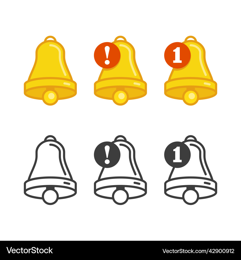 Ringing bell icon Royalty Free Vector Image - VectorStock