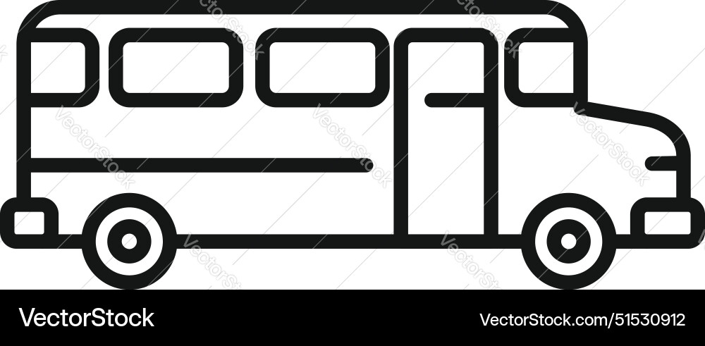 School bus taking kids to icon Royalty Free Vector Image