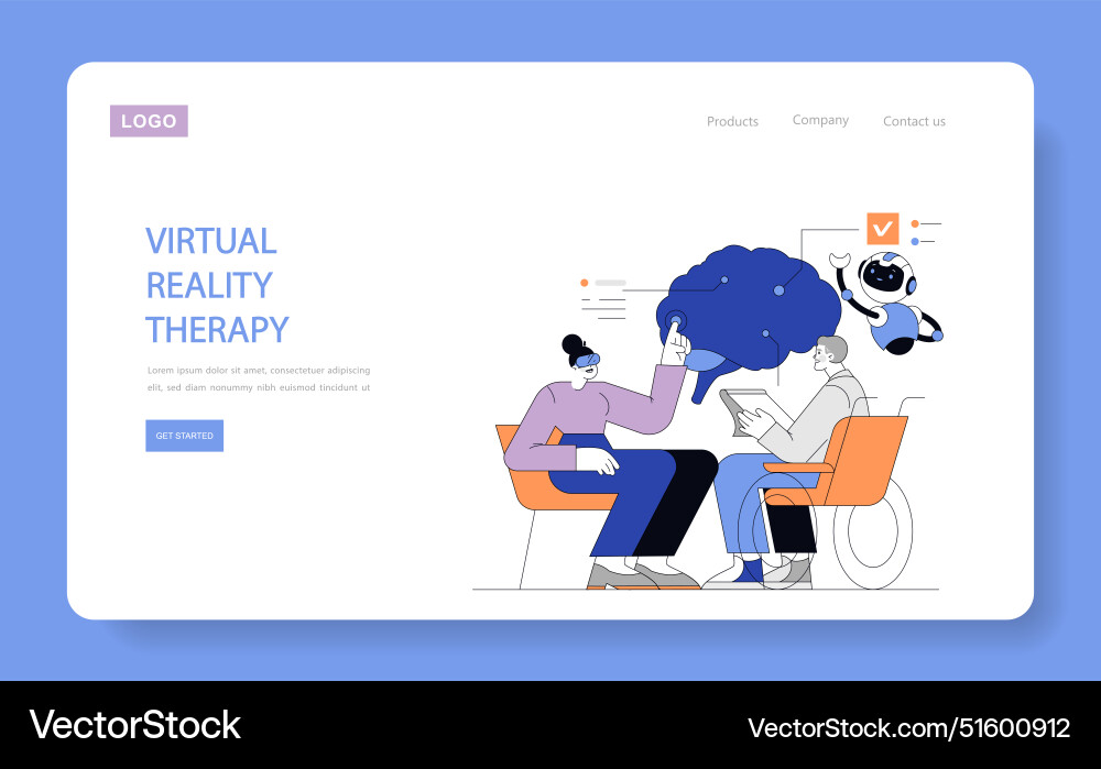 Telepsychology and online therapy flat Royalty Free Vector