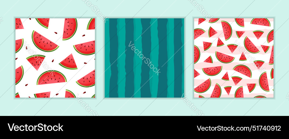 Watermelon seamless pattern Royalty Free Vector Image