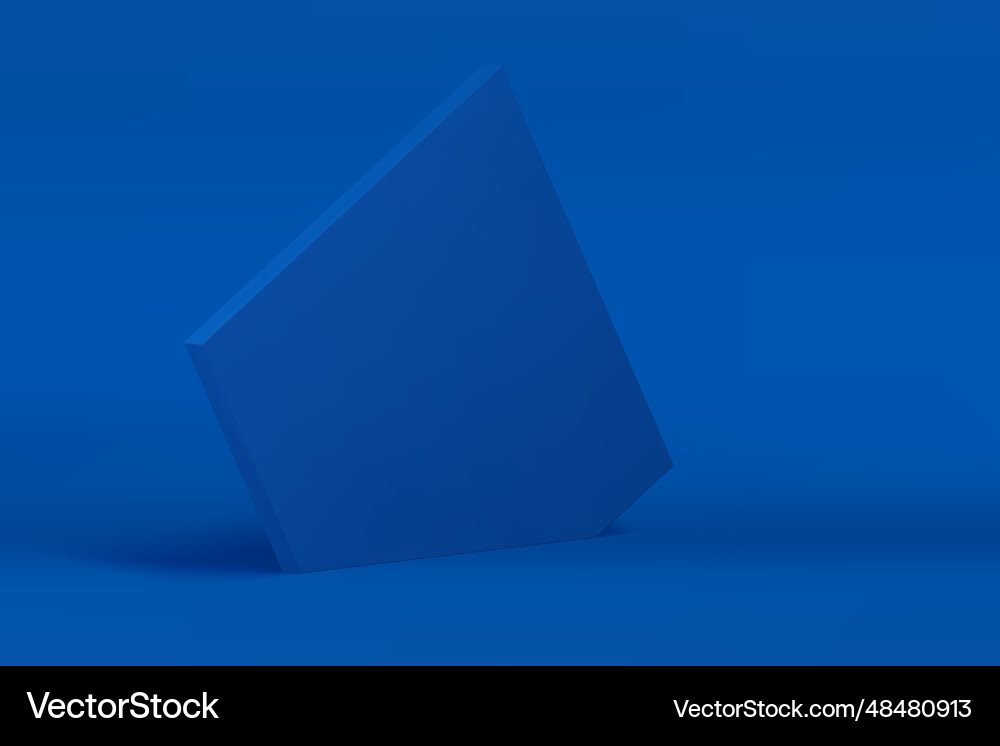 Blue modern 3d wall pentagonal background Vector Image