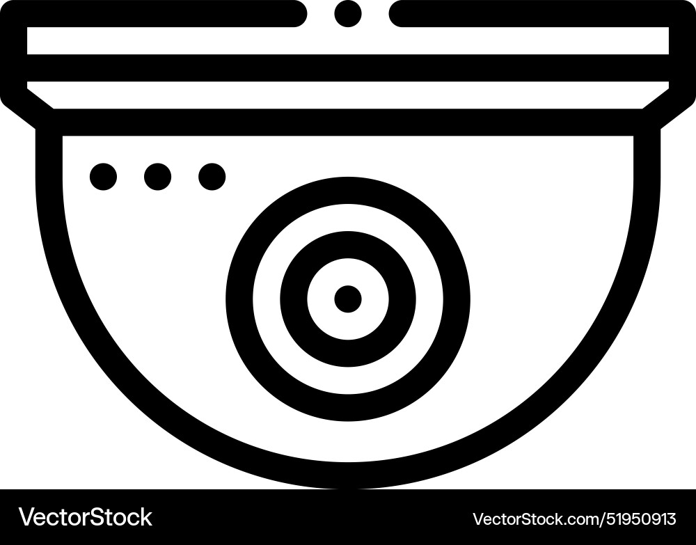 Cctv icon thin linear style design isolated Vector Image