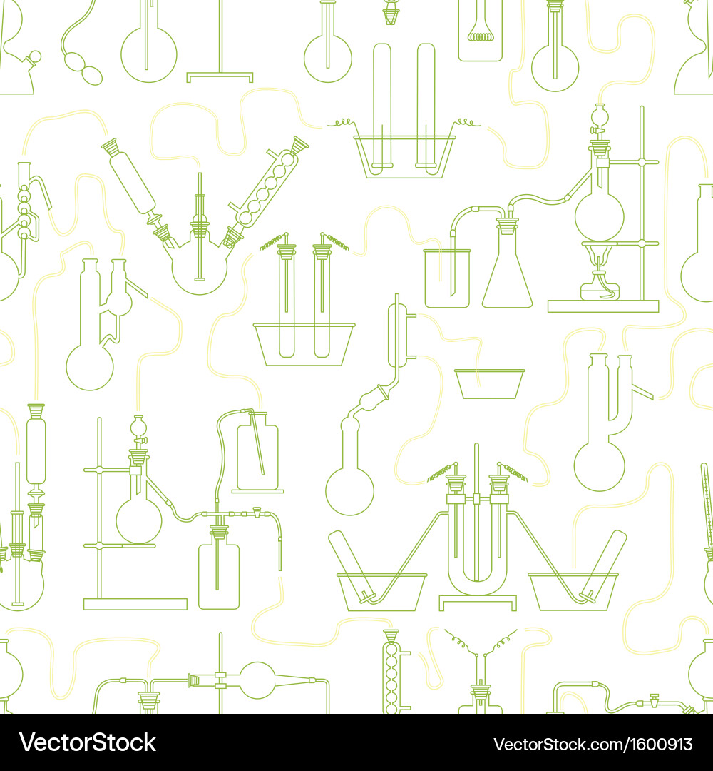 Chemistry seamless texture green Royalty Free Vector Image