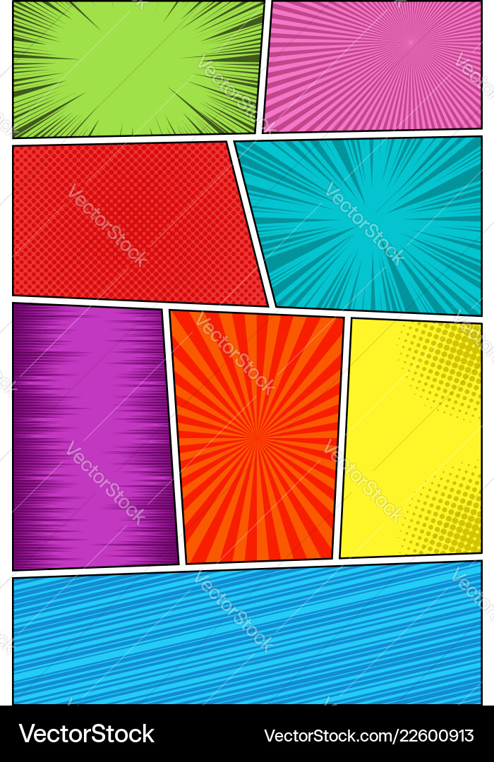 Comic book vertical template Royalty Free Vector Image