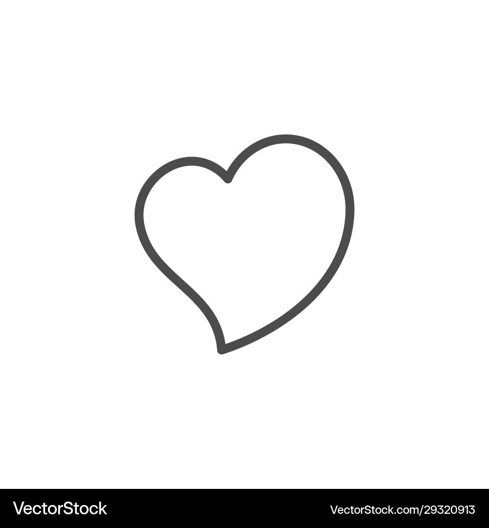 Heart line outline icon and romance element Vector Image