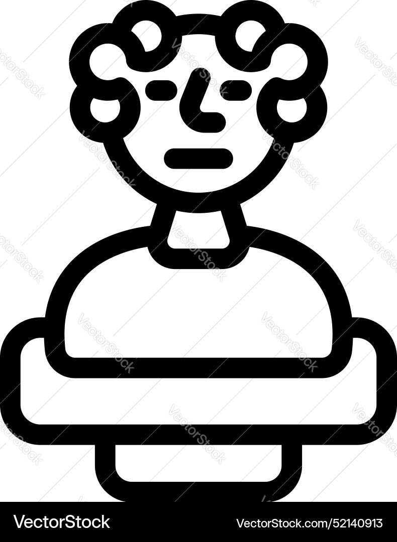 Judge character wearing traditional curly wig Vector Image