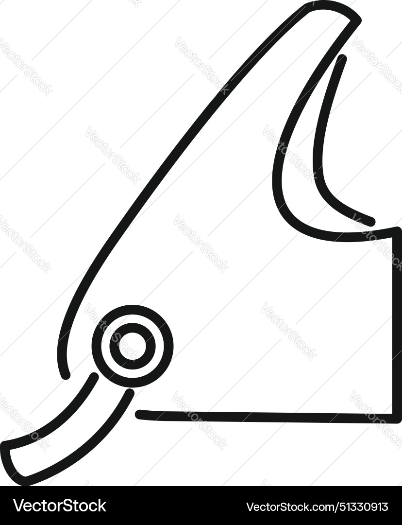 Simple shark fin icon Royalty Free Vector Image