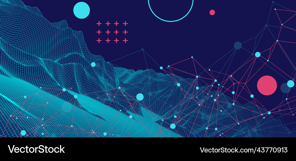 Template for science and technology presentation Vector Image