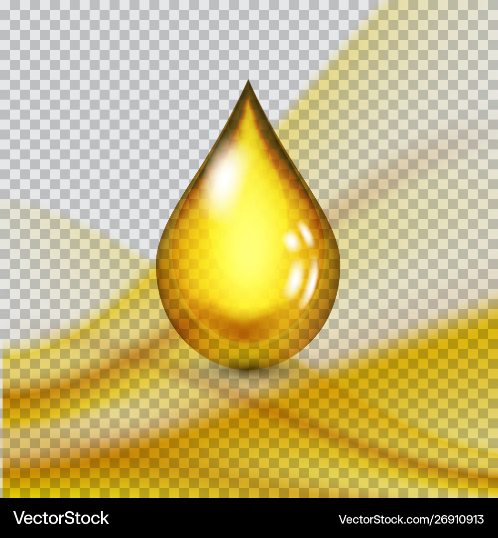 Transparent drop oil Royalty Free Vector Image