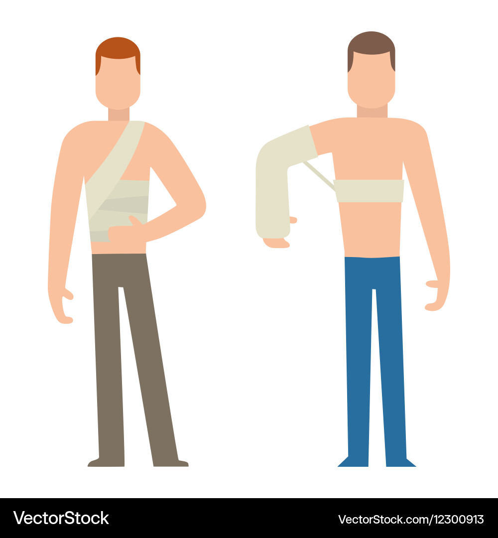 Trauma accident and human body safety Royalty Free Vector