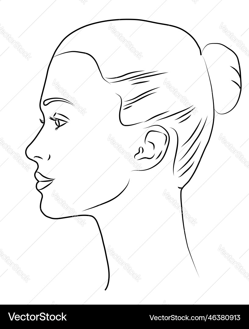 Female Head Profile Outline