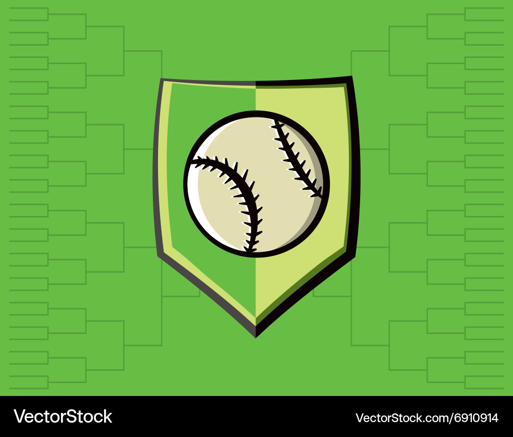 Baseball icon bracket Royalty Free Vector Image
