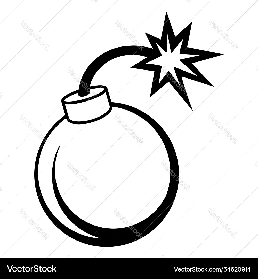 Cartoon Bomb Icon Royalty Free Vector Image - VectorStock