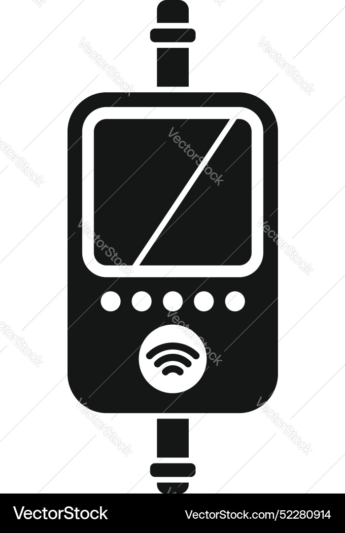 Electronic device with antenna sending wireless Vector Image