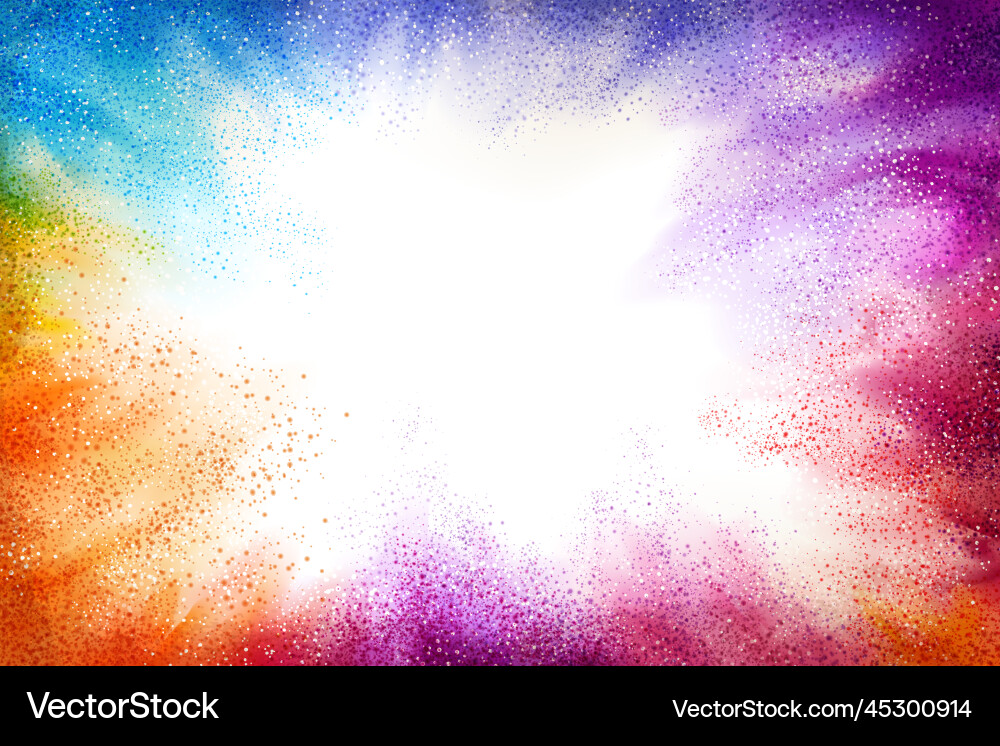 Exploding colorful powder effect Royalty Free Vector Image