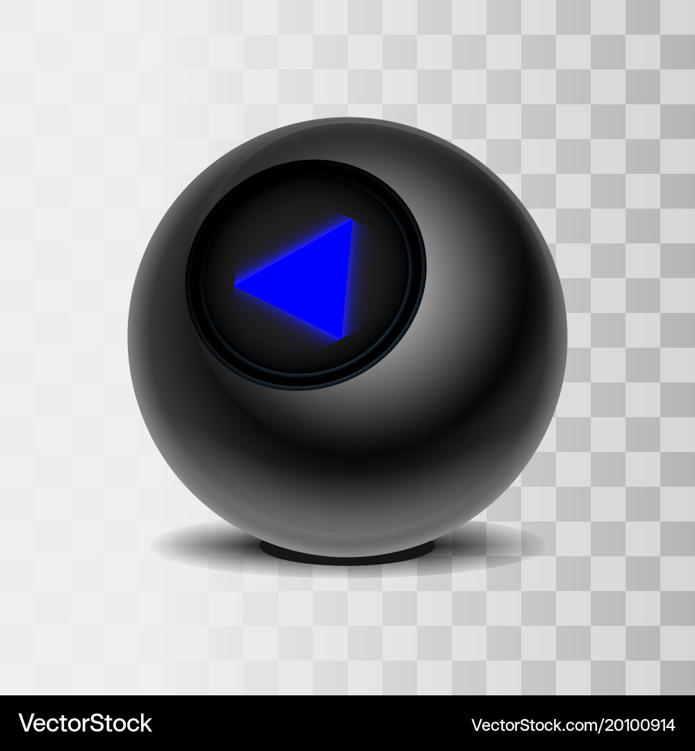 Magic ball of predictions for decision-making Vector Image