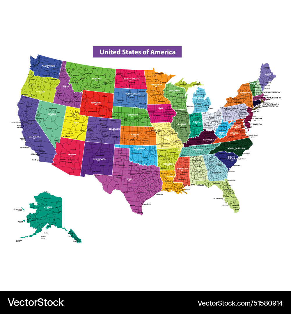 Map of state country geographic Royalty Free Vector Image