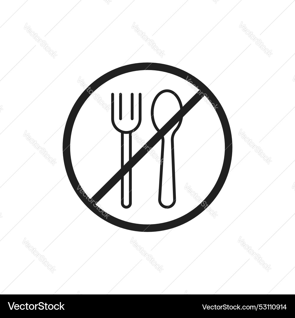 No food icon Royalty Free Vector Image - VectorStock