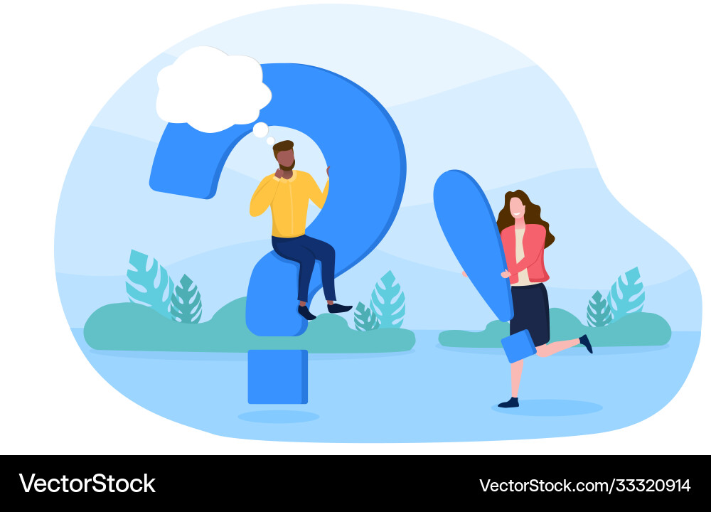 Question and answer concept Royalty Free Vector Image