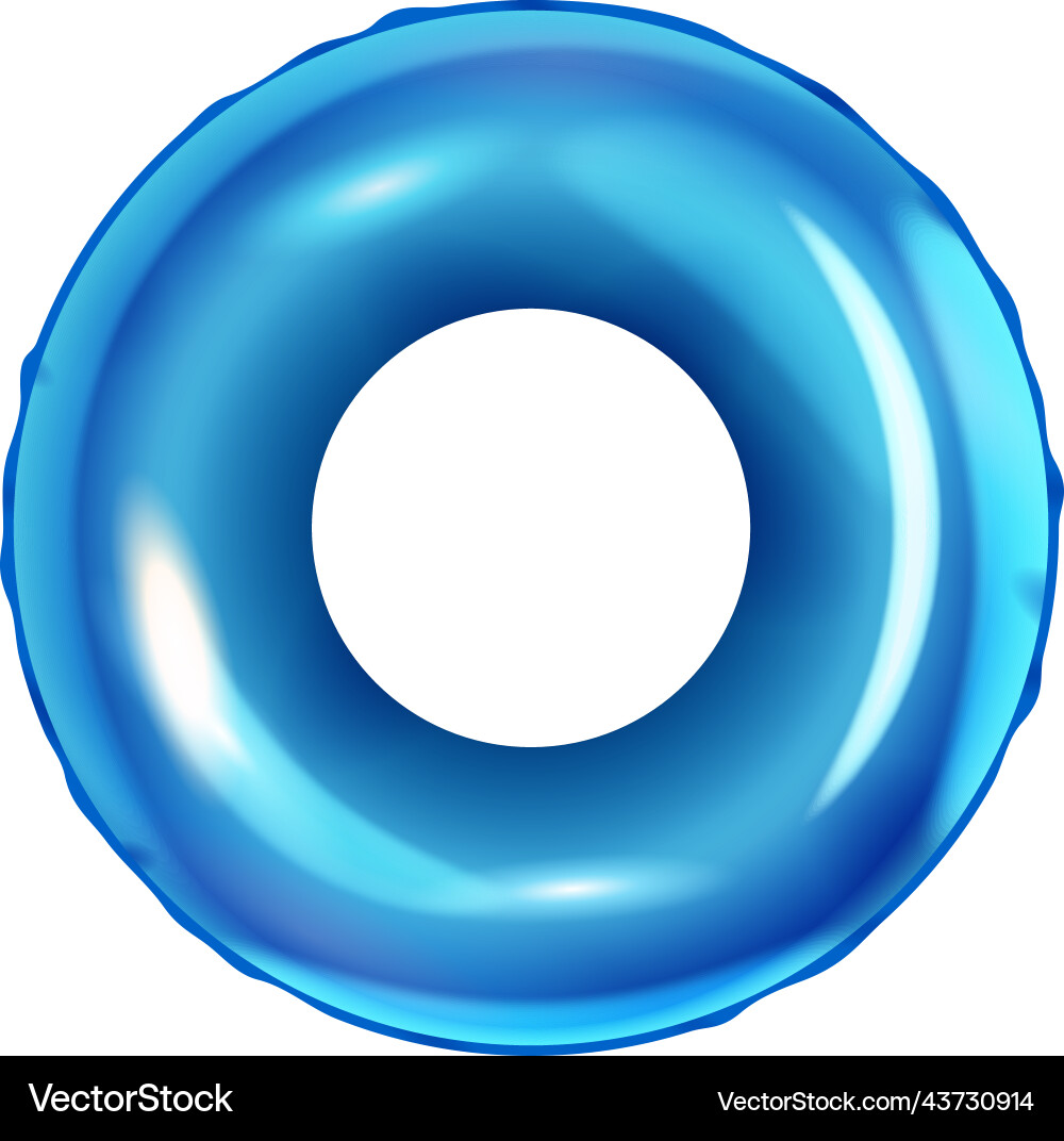 Realistic Blue Inflatable Ring Royalty Free Vector Image