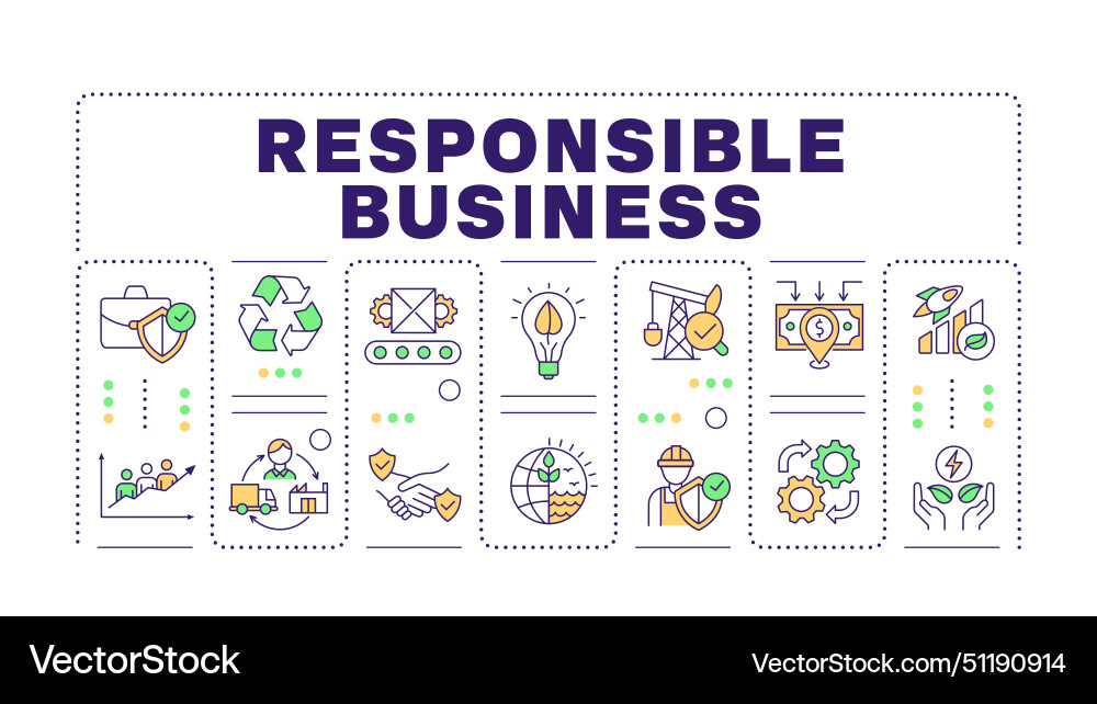 Responsible business word concept isolated Vector Image